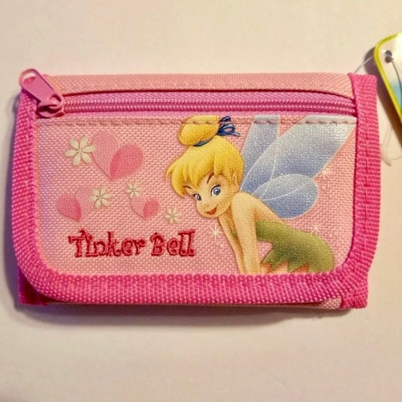 Disney | Toys | Disney Tinkerbell Pink Trifold Wallet | Poshmark